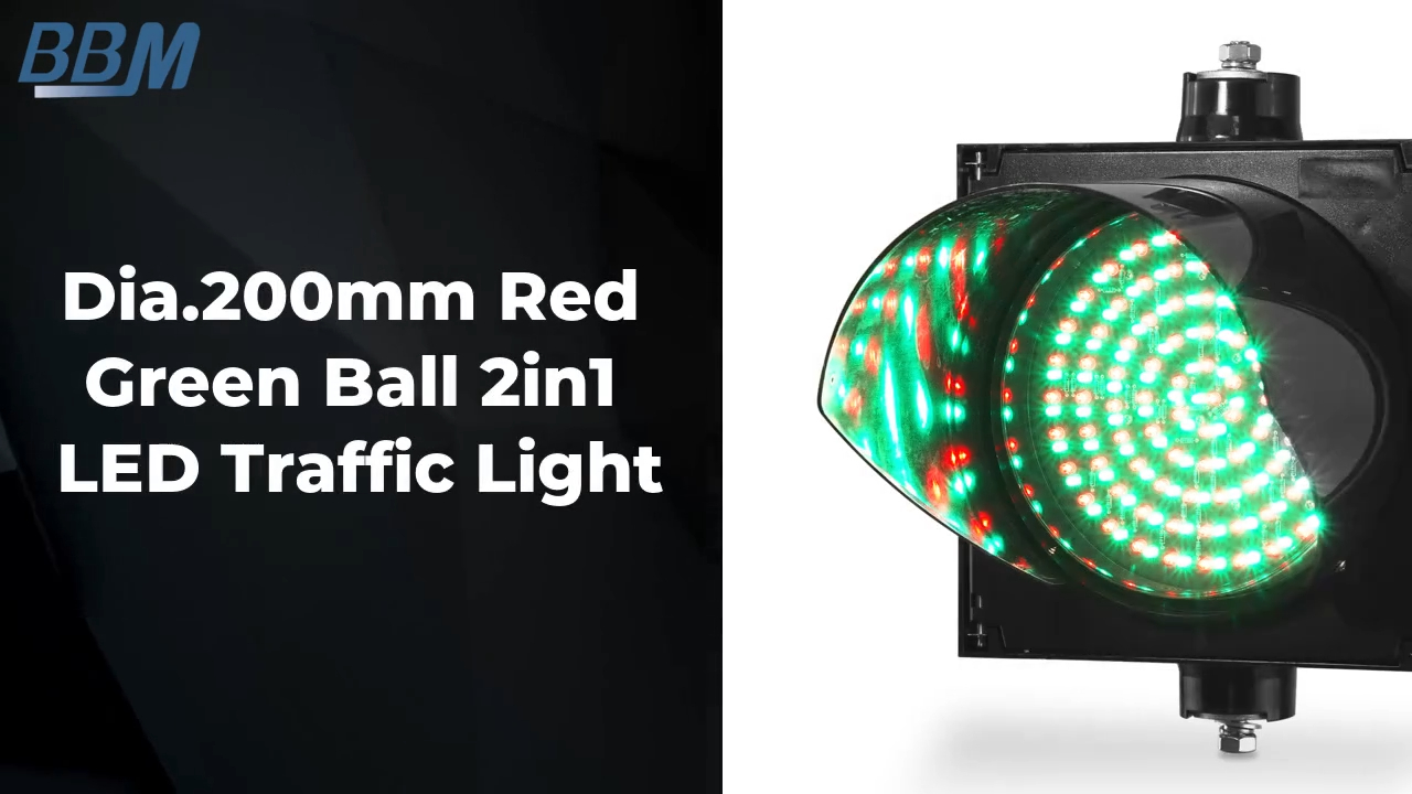 Dia.200mm(8inch) Red Green Ball 2in1 LED Traffic Light