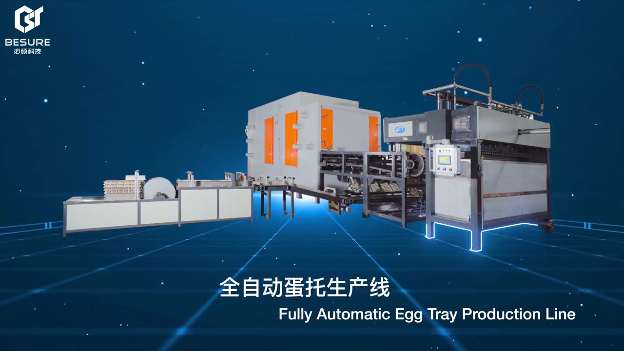 Automatic Reciprocating Tray Production Line Paper Egg Tray Machine ...