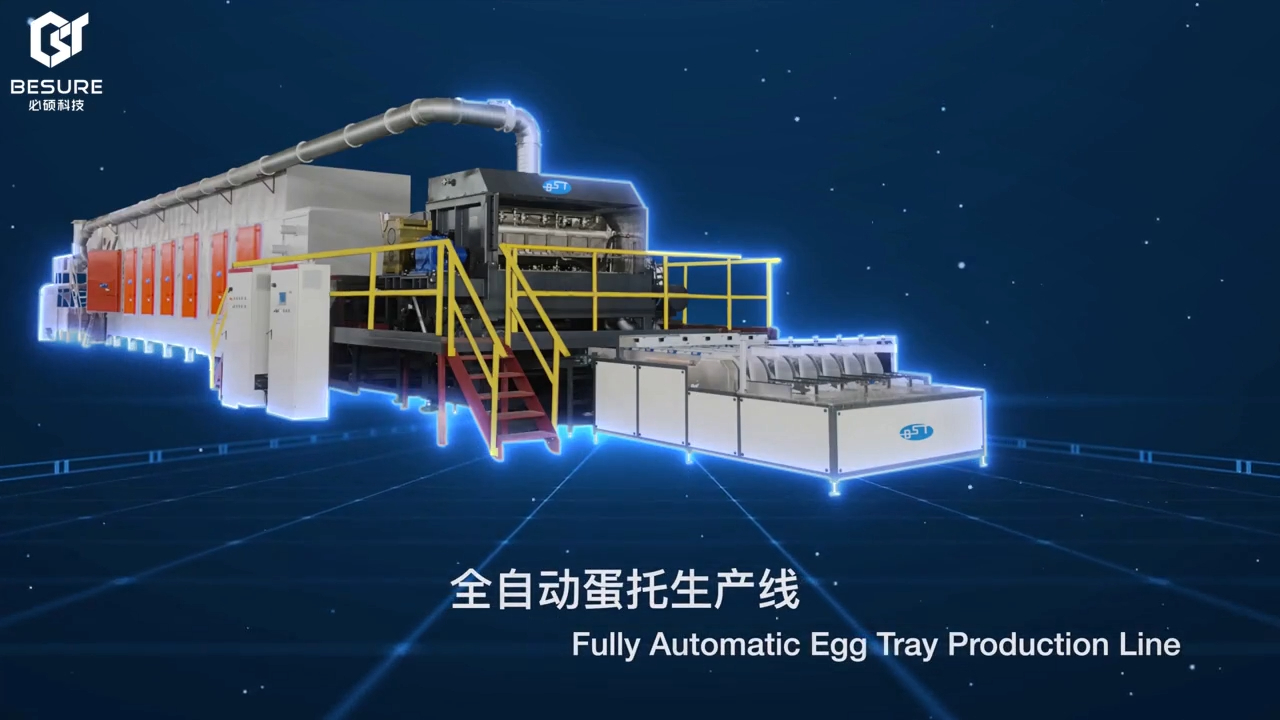 Automatic Reciprocating Tray Production Line Paper Egg Tray Machine ...