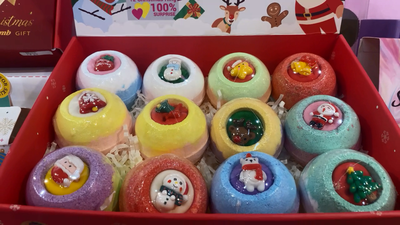 12pcs Pack Christmas joyful Bath Bombs Balls for kids surprise romantic ...