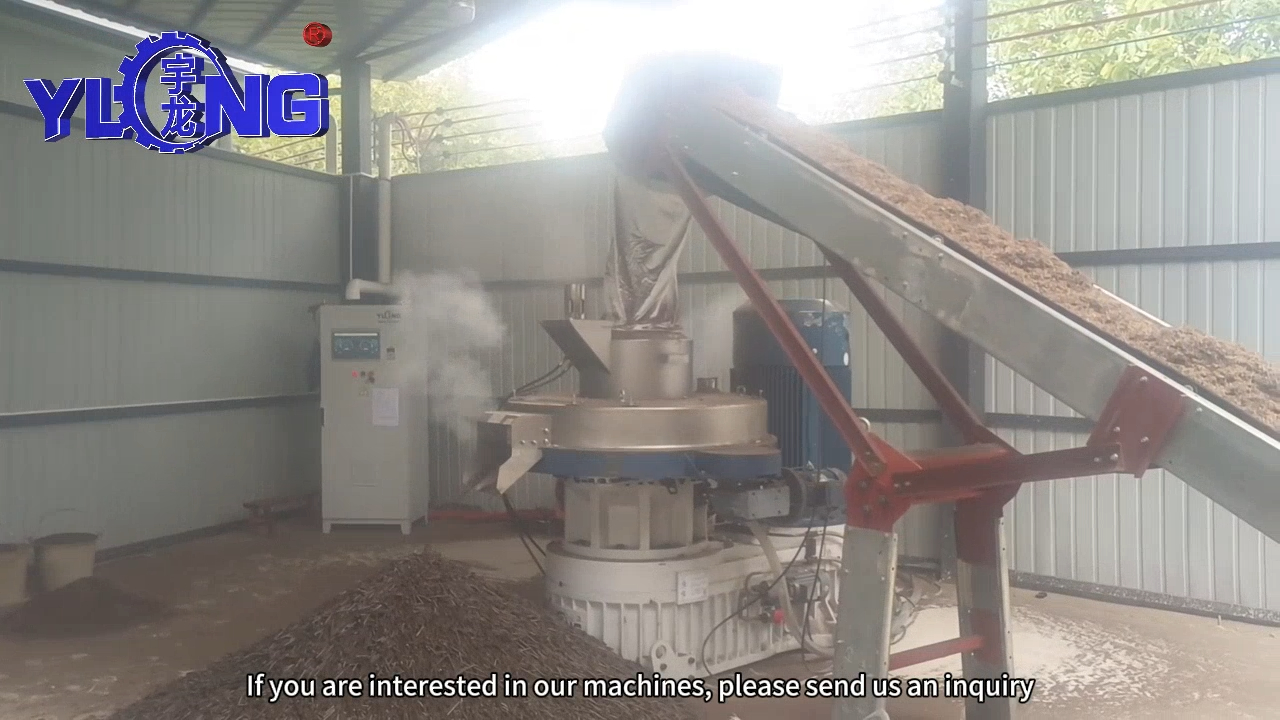 YULONG XGJ560 pellet machine with pine wood and walnut shell | YULONG