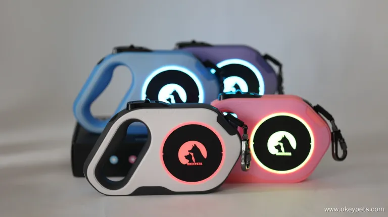 Chew Proof Cable Leash PEEPOWL Retractable Dog Leash With LED Light ...