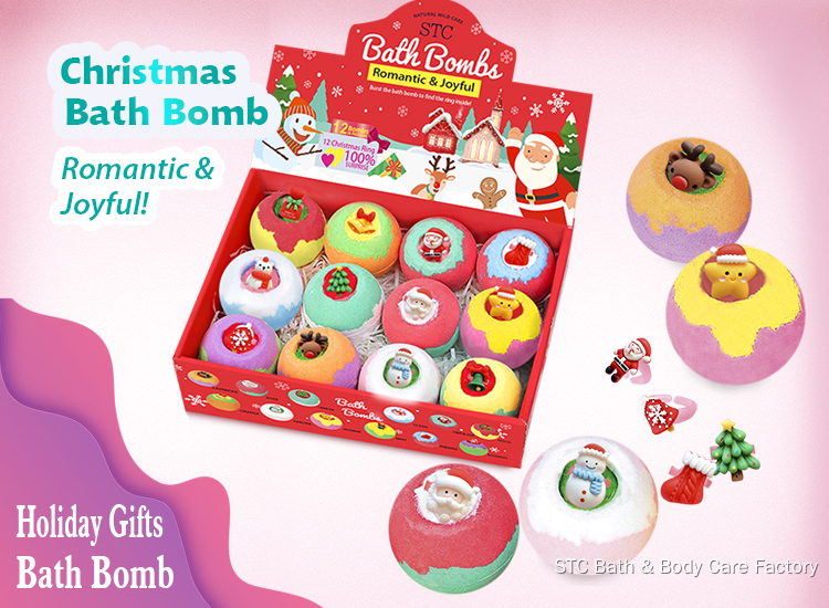 12pcs Pack Christmas joyful Bath Bombs Balls for kids surprise romantic ...