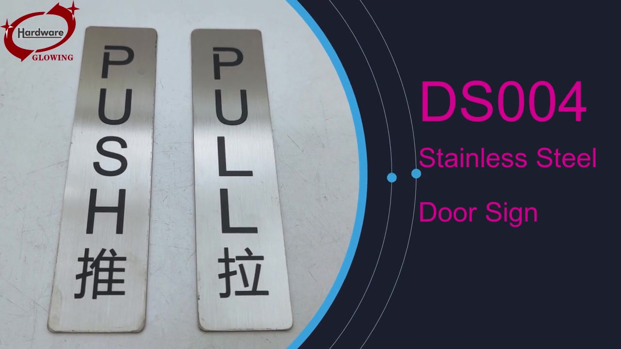 Glowing Hardware Stainless Steel Customized House Door Sign Plate Push ...